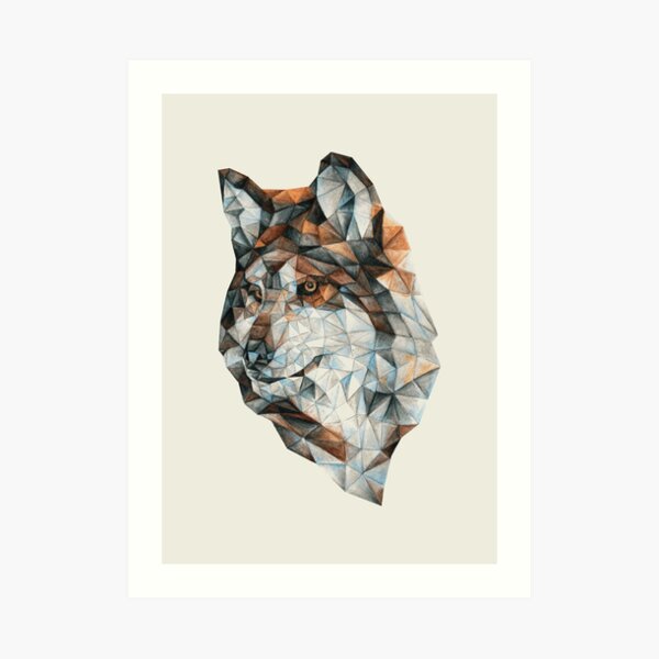 "Geo Wolf" Art Print by meganpalmer | Redbubble