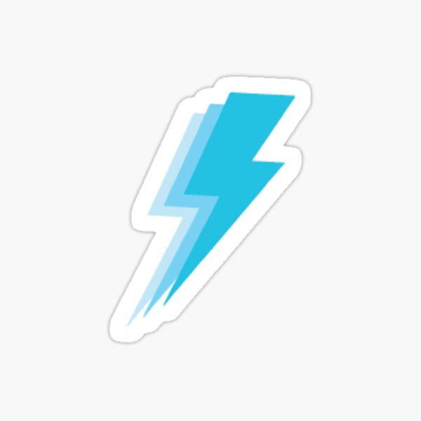 "Blue Lightning Bolt" Sticker for Sale by ginaginagina | Redbubble