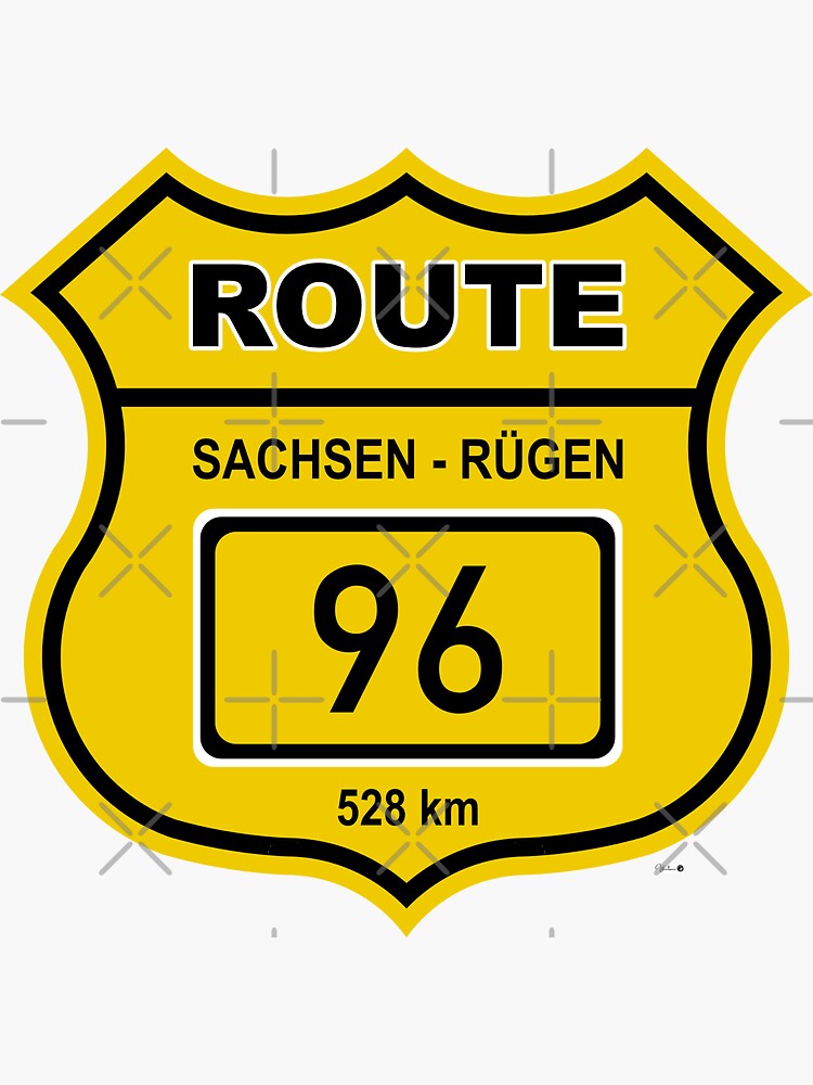 "Route 96 in Germany" Sticker for Sale by Wintani-Design | Redbubble