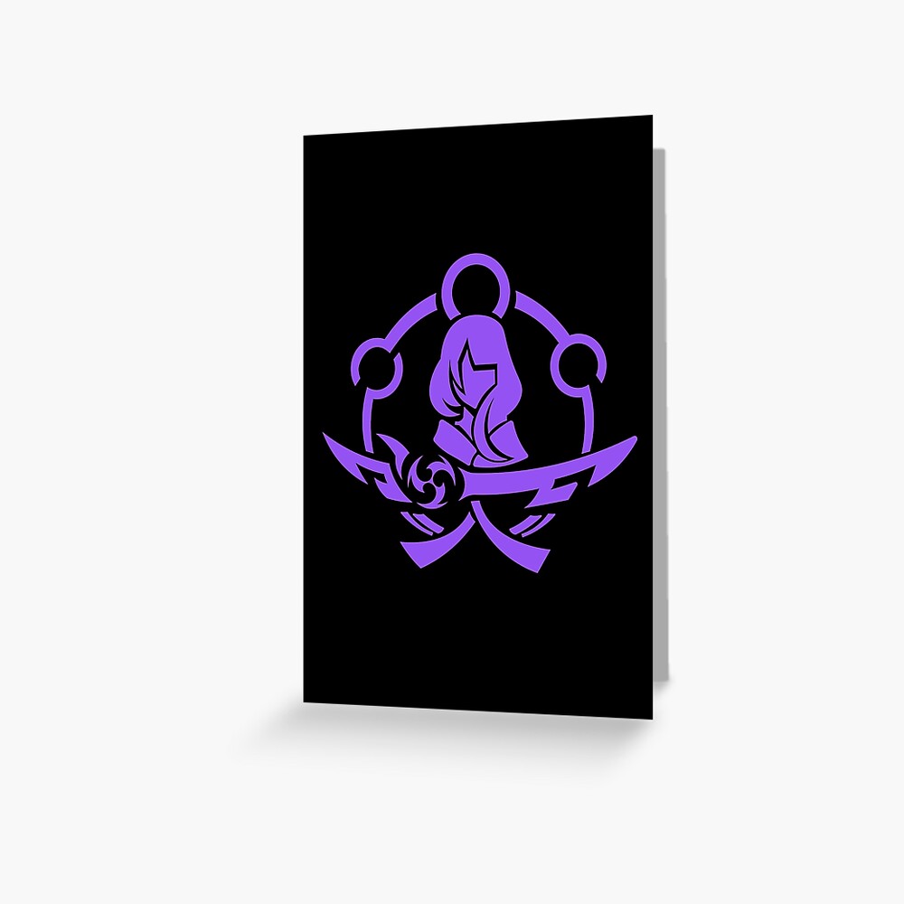 "Raiden Shogun Baal Constellation - Purple" Greeting Card for Sale by ...
