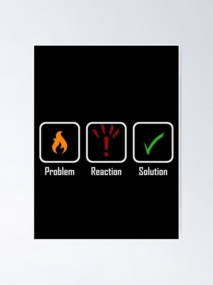 "Problem Reaction Solution" Poster by The-Wolf-of-RB | Redbubble