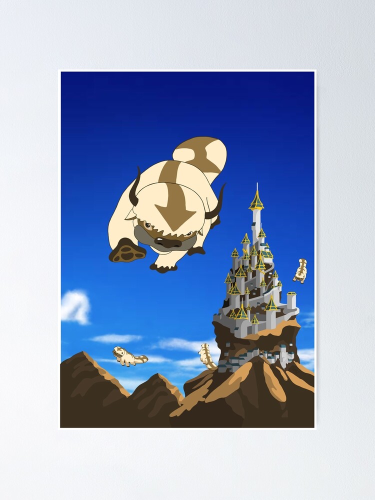 "Appa and the Northern Air Temple" Poster for Sale by mariapackard ...