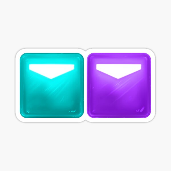 "Beat Saber Block Pattern 2022 - Electric Purple & Cyan Blue" Sticker ...