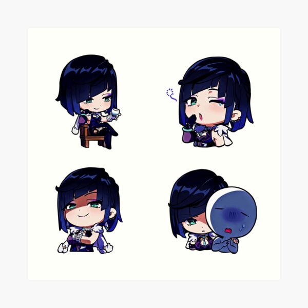 "Yelan cute chibi pack - genshin impact yelan" Art Print for Sale by ...