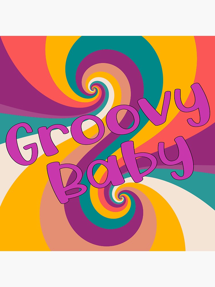 "Groovy Baby" Sticker for Sale by BeckyHunter | Redbubble