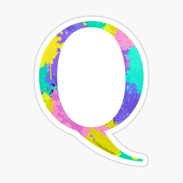 "Letter Q (Signature)" Sticker for Sale by KaySplashDesign | Redbubble