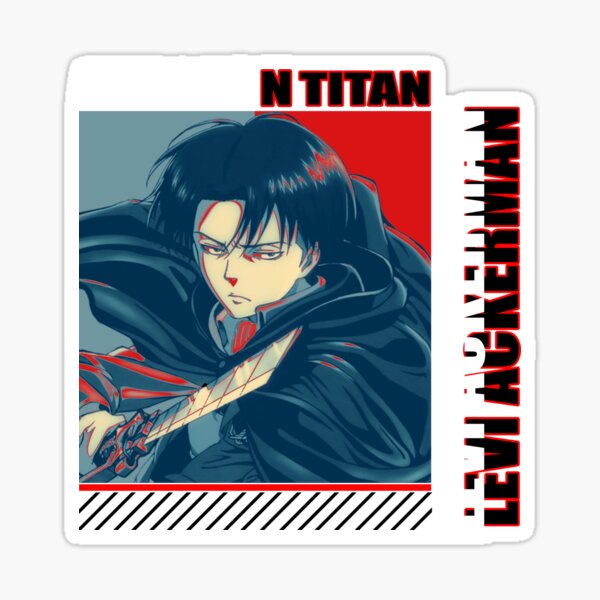 "Levi Ackerman Japanese Anime Style" Sticker for Sale by ...