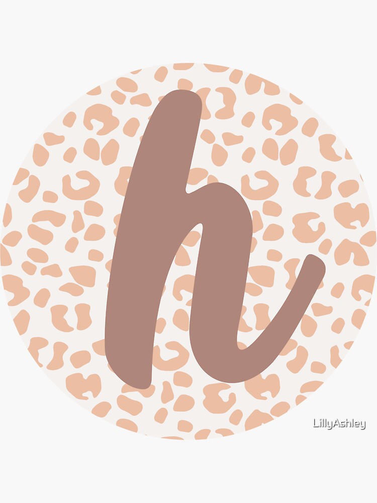 "Monogram Letter H Leopard" Sticker for Sale by LillyAshley | Redbubble