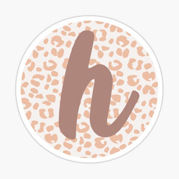 "Monogram Letter H Leopard" Sticker for Sale by LillyAshley | Redbubble