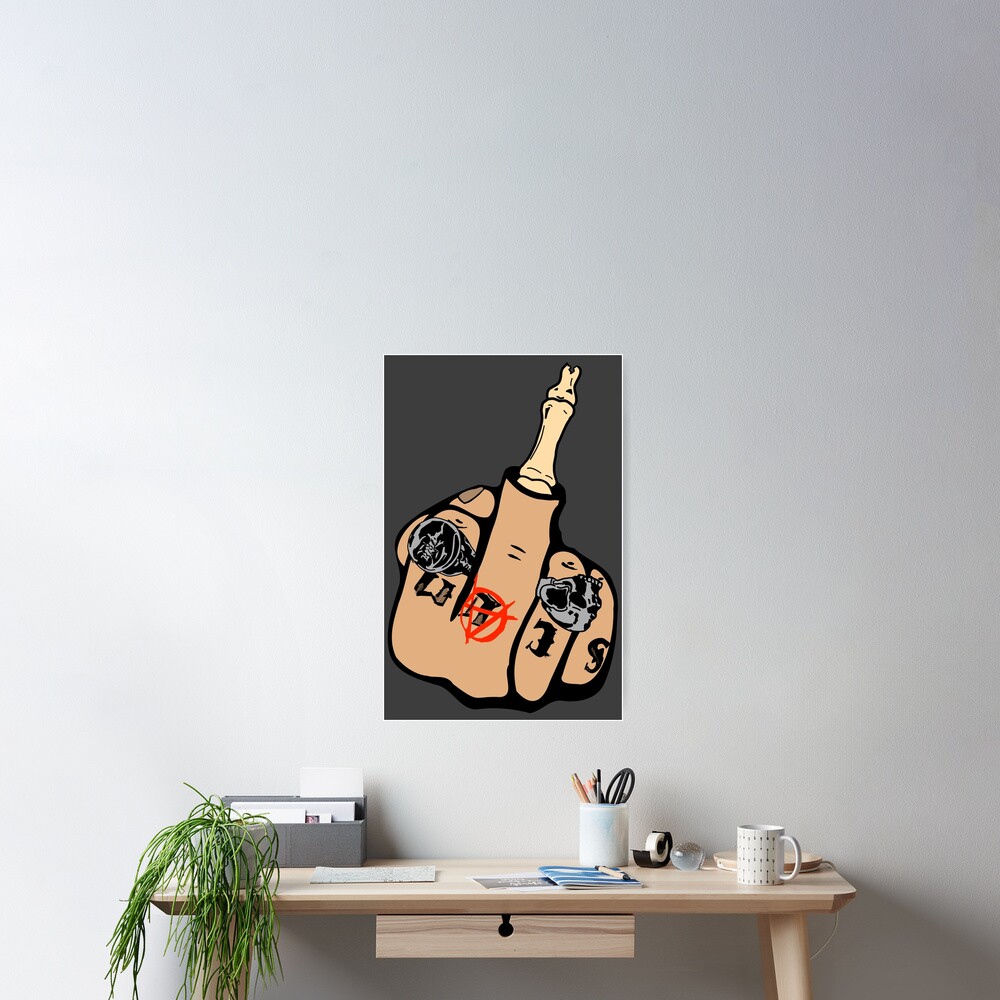"Johnny Depp Finger | Flip The Bird | Middle Finger |" Poster for Sale ...