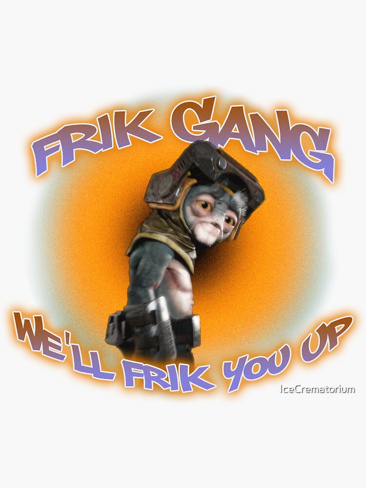 "FRIK GANG" Sticker for Sale by IceCrematorium | Redbubble