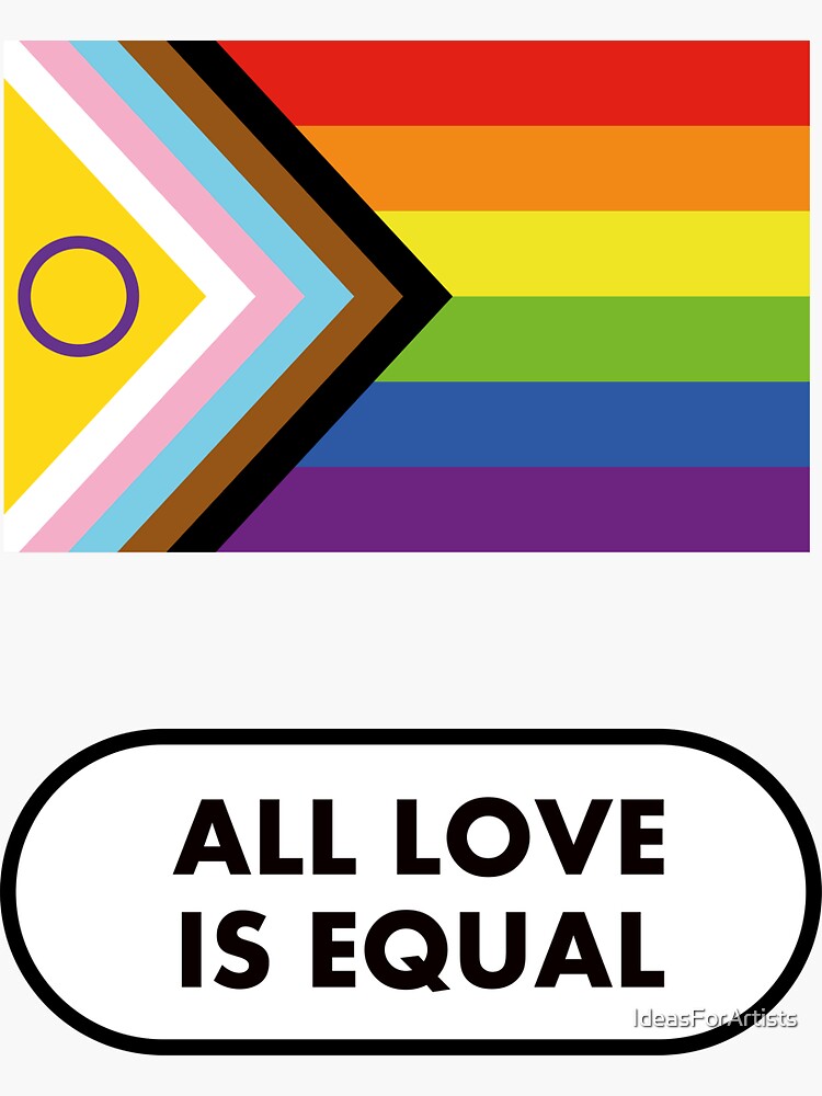 Pride Intersex Inclusive Flag All Love Is Equal Sticker For Sale