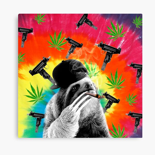 "sloth gangsta gangster Dope Weed" Canvas Print for Sale by ...