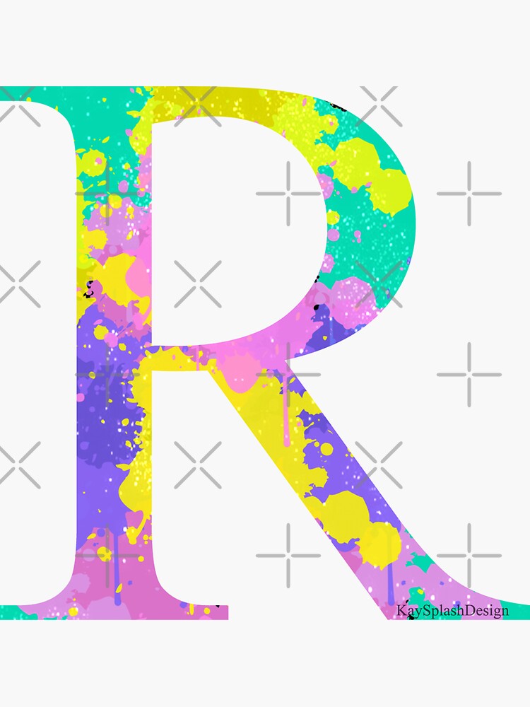 "Letter R (Signature)" Sticker for Sale by KaySplashDesign | Redbubble
