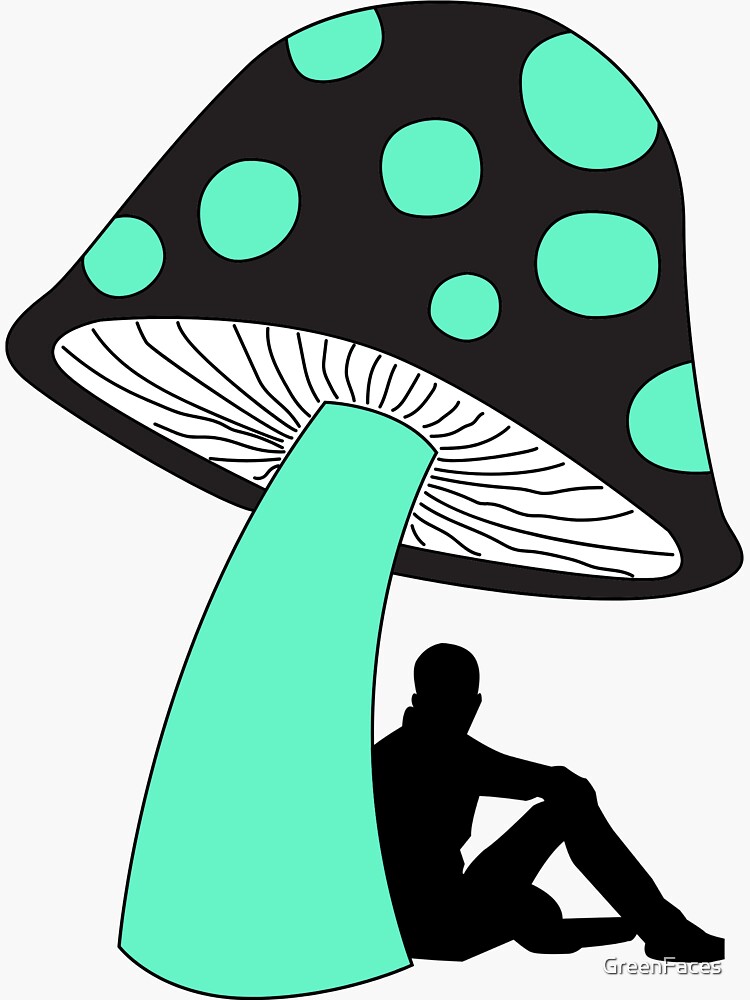 "Shroom Tree" Sticker for Sale by GreenFaces | Redbubble