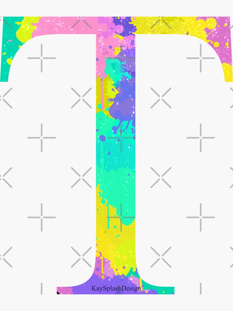 "Letter T (Signature)" Sticker for Sale by KaySplashDesign | Redbubble