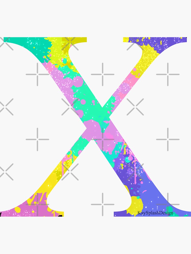 "Letter X (Signature)" Sticker for Sale by KaySplashDesign | Redbubble