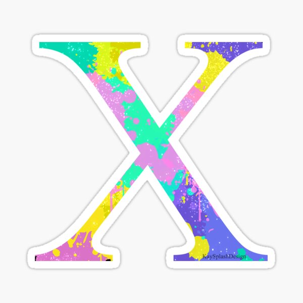 "Letter X (Signature)" Sticker for Sale by KaySplashDesign | Redbubble