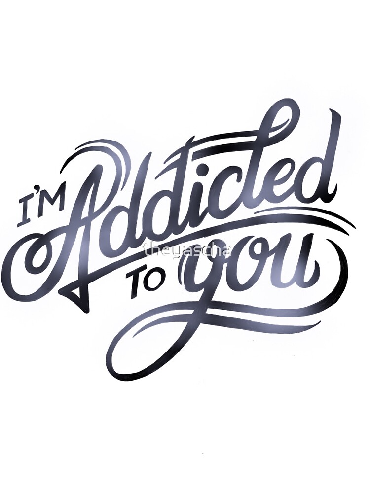 "Calligraphy addicted" Sticker for Sale by theyascha | Redbubble