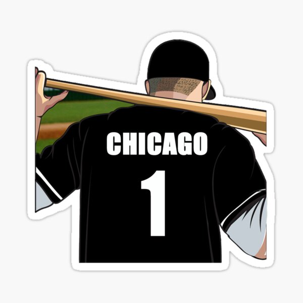 "Chicago Black Baseball Jersey Number 1 Fan" Sticker for Sale by ...