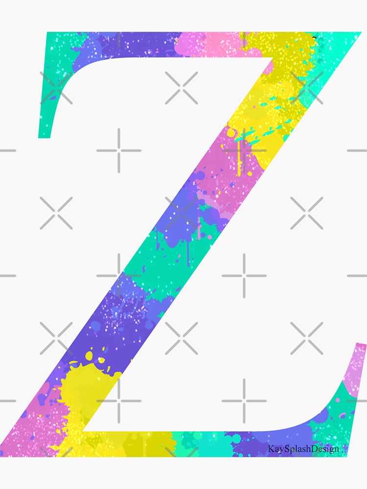 "Letter Z (Signature) " Sticker for Sale by KaySplashDesign | Redbubble