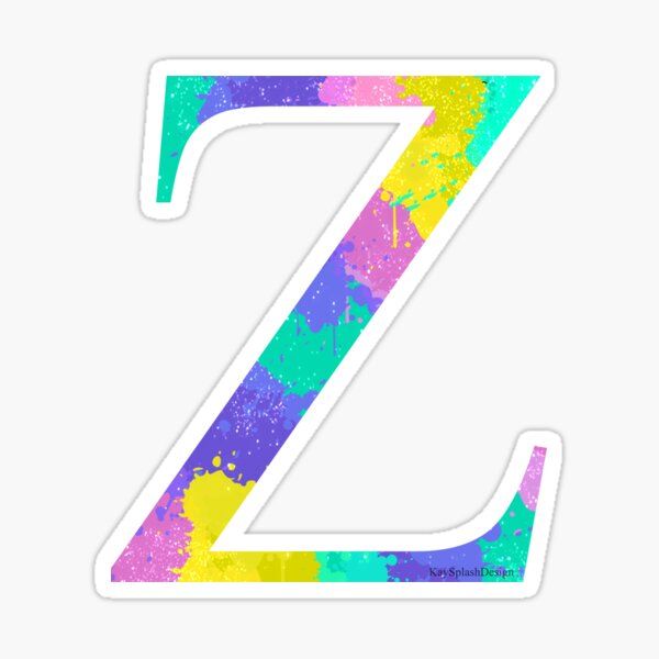 "Letter Z (Signature) " Sticker for Sale by KaySplashDesign | Redbubble