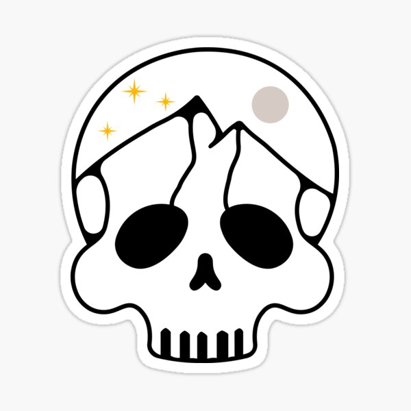 Skull Sticker For Sale By Trncreative Redbubble