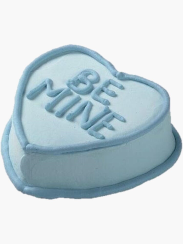 "Blue Heart Cake" Sticker for Sale by zarabukhari | Redbubble