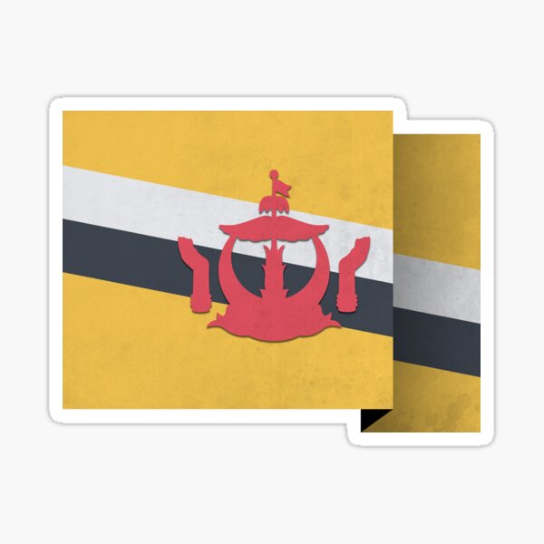 "Brunei" Sticker for Sale by FlatFlags | Redbubble