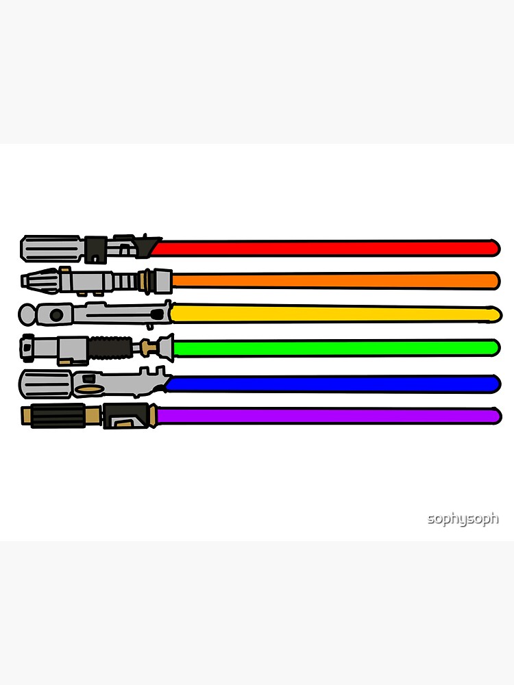 "Pridesabers- Pride Star Wars Lightsabers" Sticker for Sale by ...