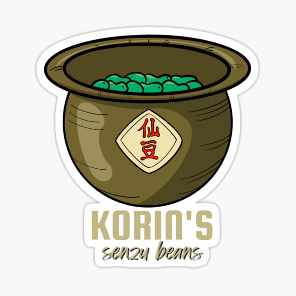 "Korin's Senzu Beans " Sticker for Sale by tmilorey | Redbubble