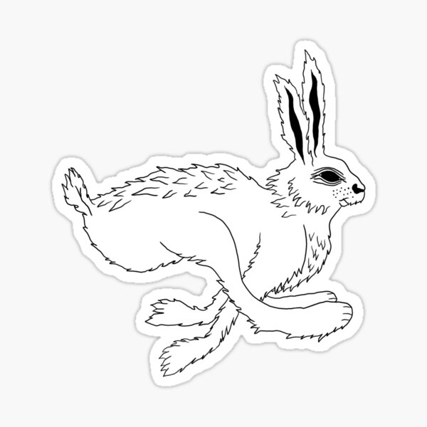 "White Rabbit" Sticker by motelgemini | Redbubble