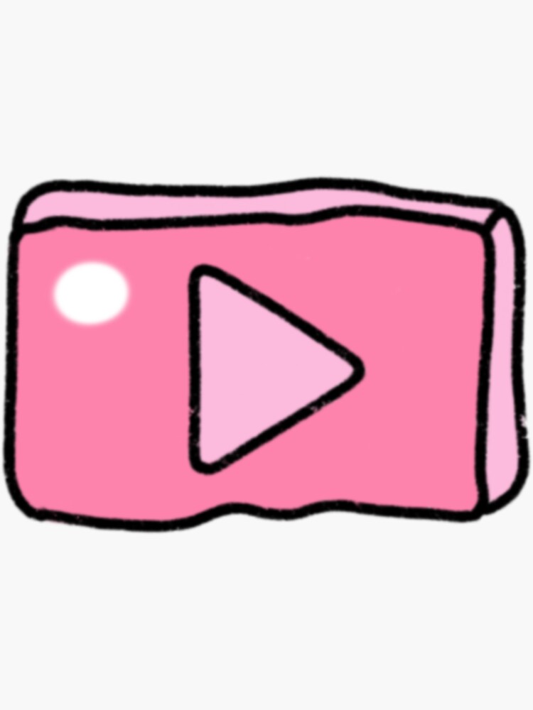 "Cute YouTube - Sticker" Sticker for Sale by MiKawaiis2 | Redbubble