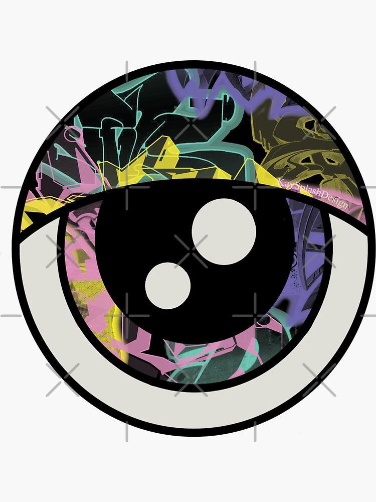 "Graffiti Eyeball " Sticker for Sale by KaySplashDesign | Redbubble