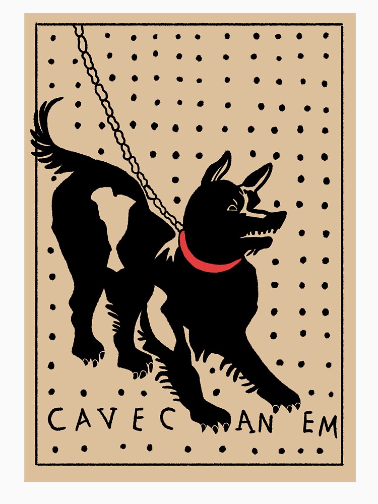 "Cave Canem" T-shirt for Sale by straungewunder | Redbubble | dog t ...