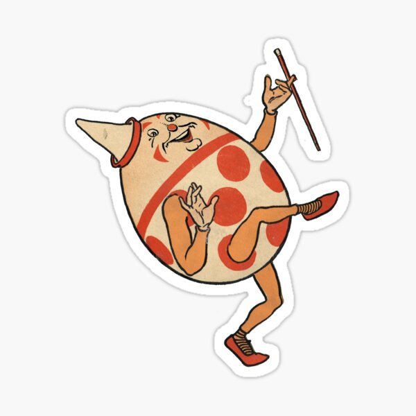 "Humpty Dumpty Print" Sticker for Sale by Go-Postal | Redbubble