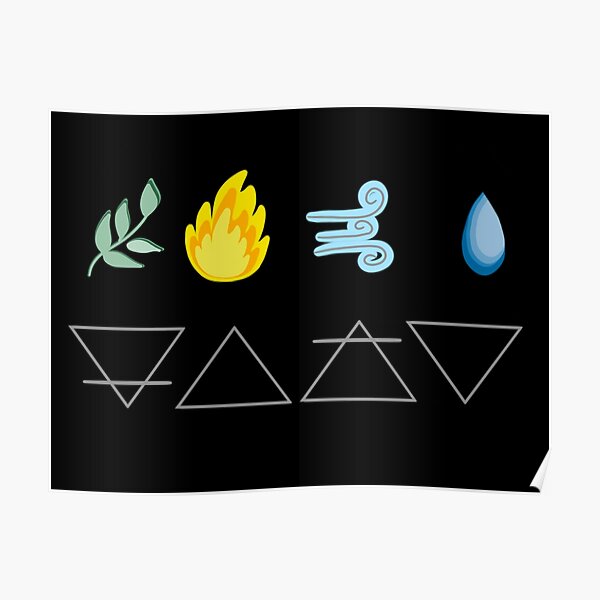 "Four elements" Poster for Sale by CarliPeraza | Redbubble