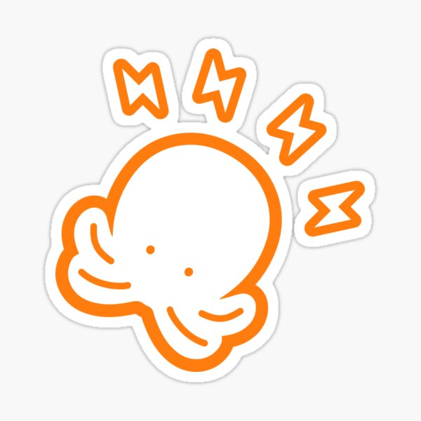 "Funny orange power octopus" Sticker for Sale by Megagraph | Redbubble