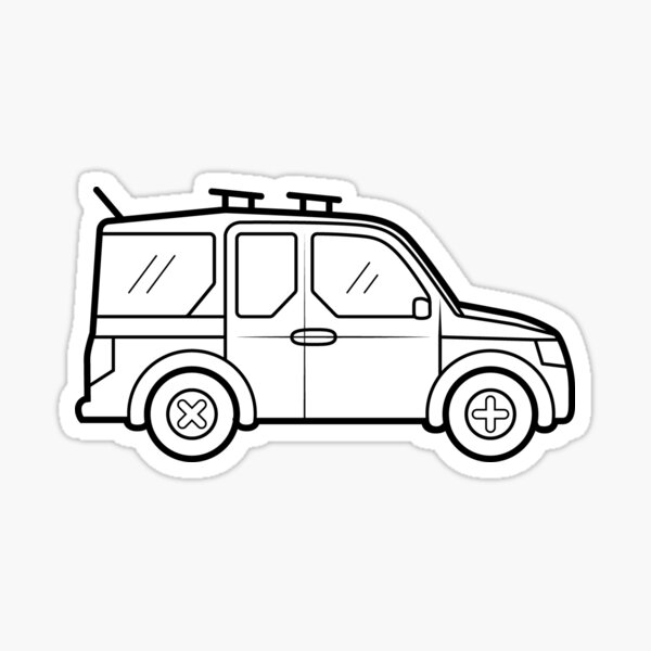 "Honda Element (Outline)" Sticker for Sale by StickemAnya | Redbubble