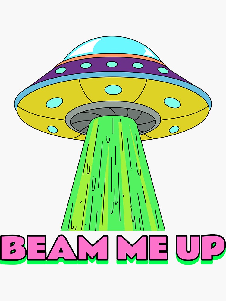 "Beam Me Up" Sticker for Sale by ssstringer | Redbubble