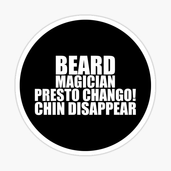 "magic, beard" Sticker for Sale by BChinBeards | Redbubble