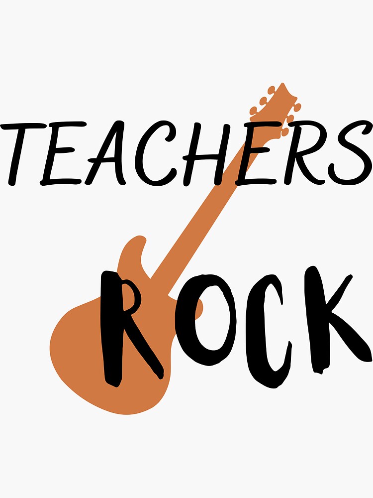 "Teachers Rock Design" Sticker for Sale by rayraysmarket | Redbubble
