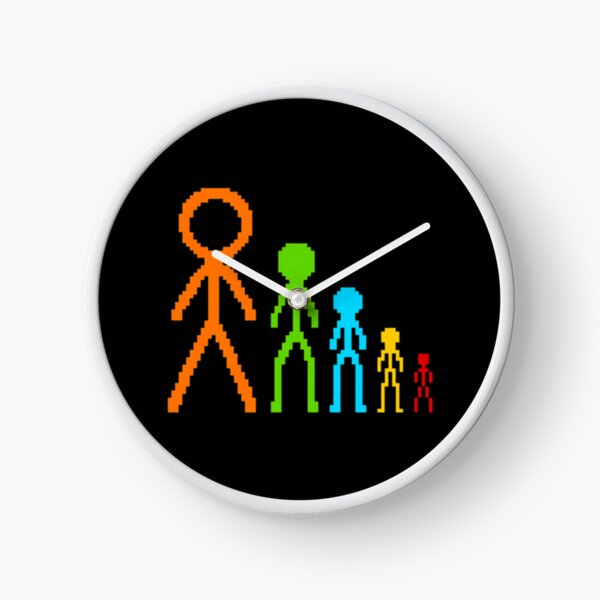 "Alan Becker Pixel Sticks " Clock for Sale by DecalDecor | Redbubble