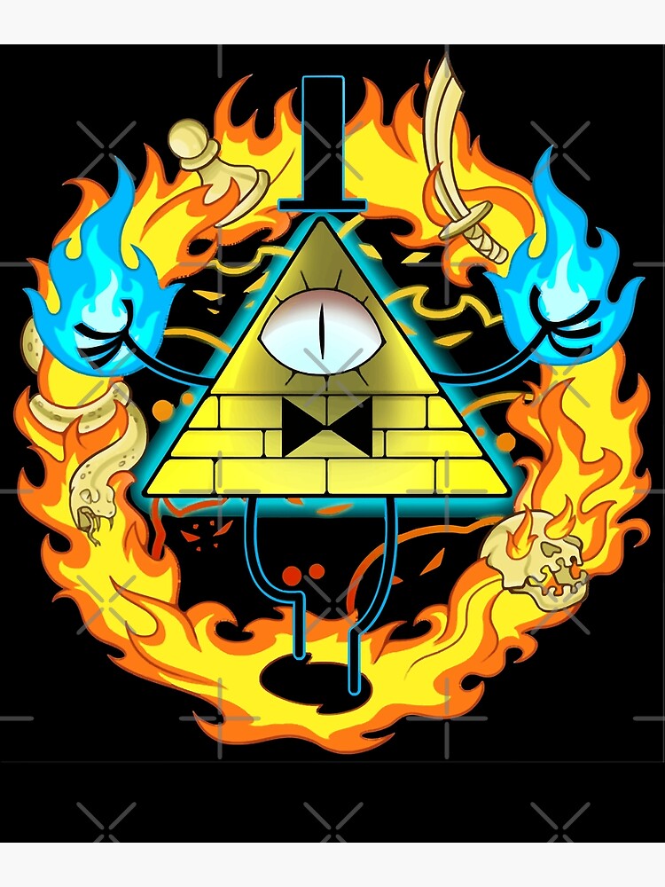"Get Here Bill Cipher Gravity Falls" Poster for Sale by JimenezAlan ...
