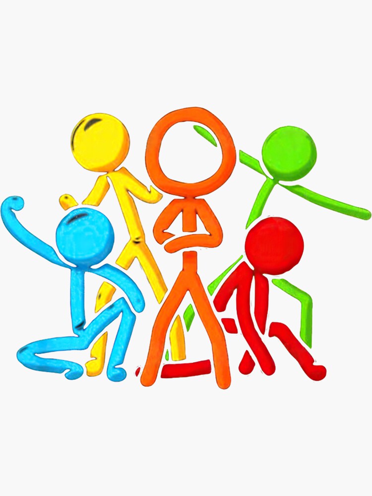 "Alan Becker Sticks Figting " Sticker for Sale by DecalDecor | Redbubble