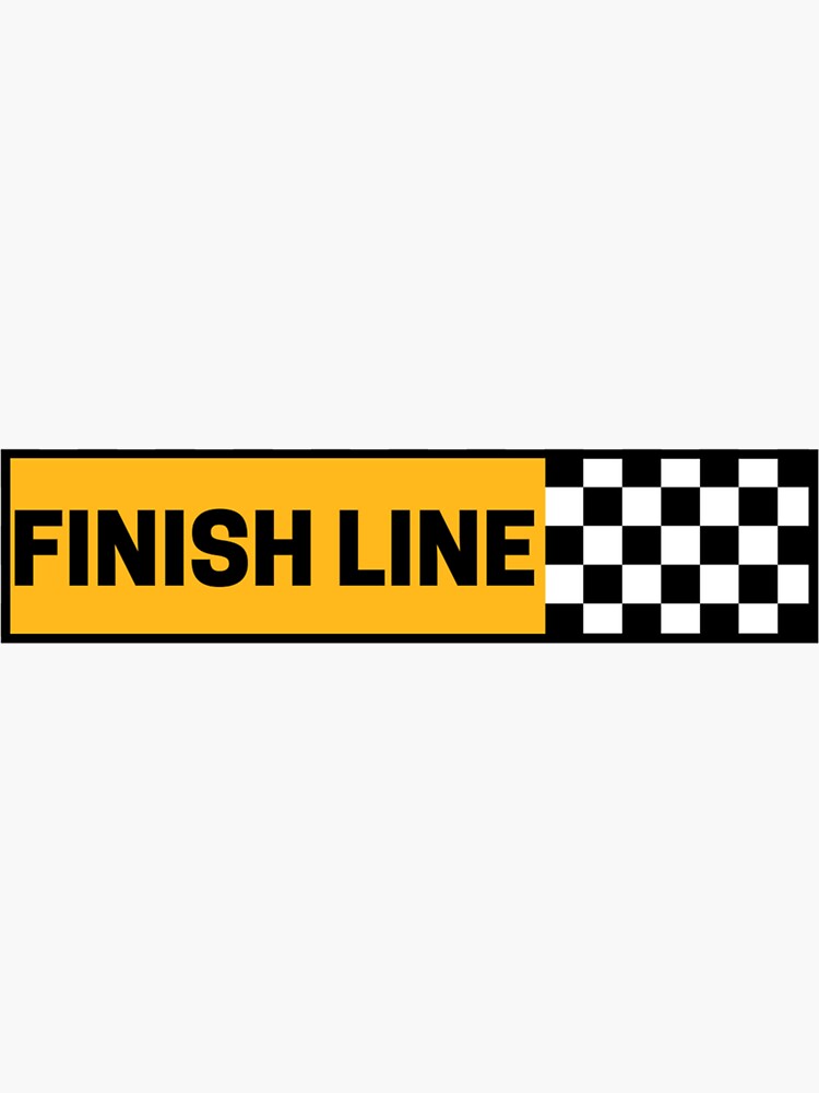 "Finish Line Sticker" Sticker for Sale by felyn3gloria | Redbubble