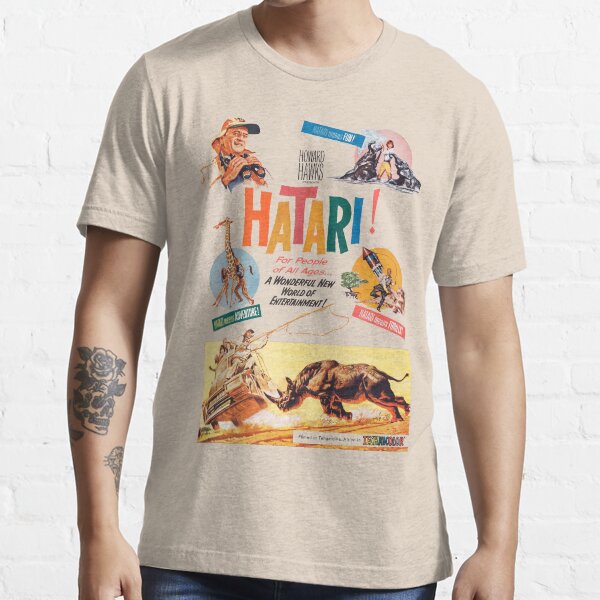 "Hatari! Movie Poster" T-shirt for Sale by MovieFunTime | Redbubble ...