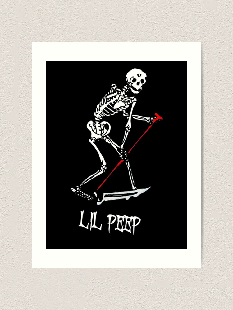 "Lil Peep Og Skeleton 2022" Art Print for Sale by Victor533 | Redbubble