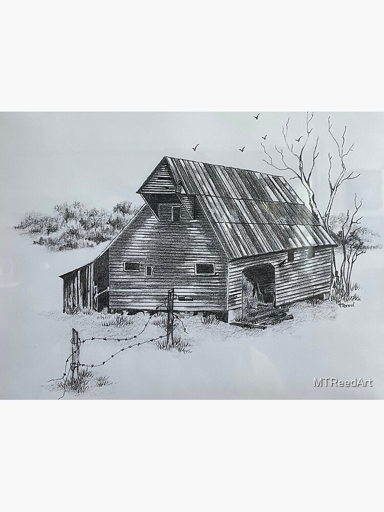 "Shadow Barn" Sticker for Sale by MTReedArt | Redbubble