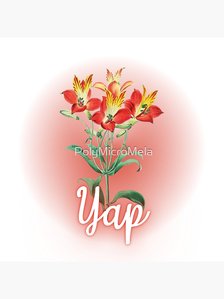 "Yap flowers" Sticker for Sale by PolyMicroMela | Redbubble